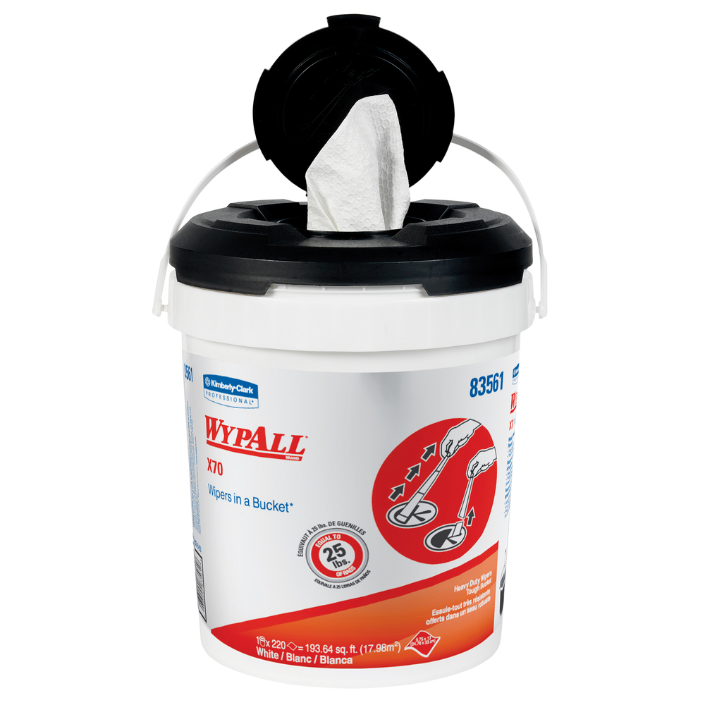 WypAll® X70 Extended Use Reusable Cloths in a Bucket (83561), Long ...