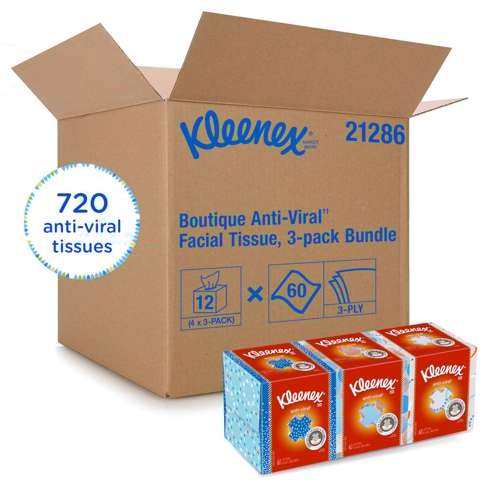 Kleenex® Professional Anti-Viral Facial Tissue Cube for Business (21286 ...